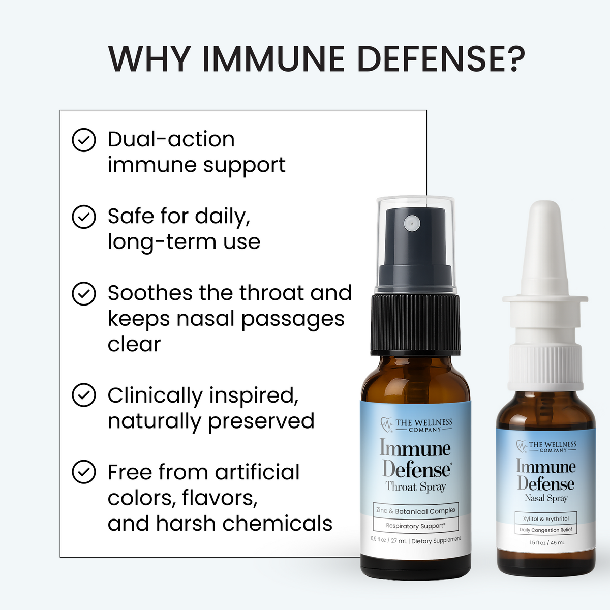 Immune Defense Nasal + Throat Sprays– The Wellness Company